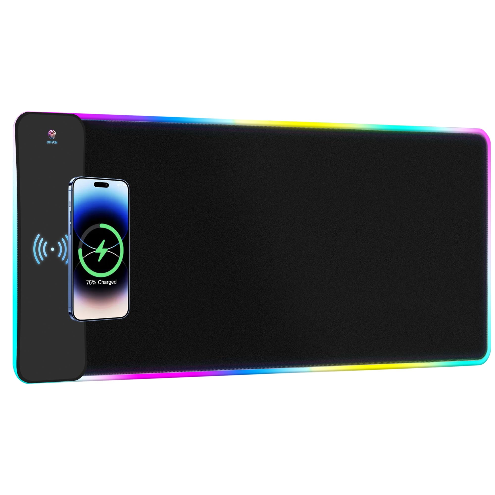 Extrelife RGB Gaming Mouse Pad with Wireless Charging , Waterproof Led ...