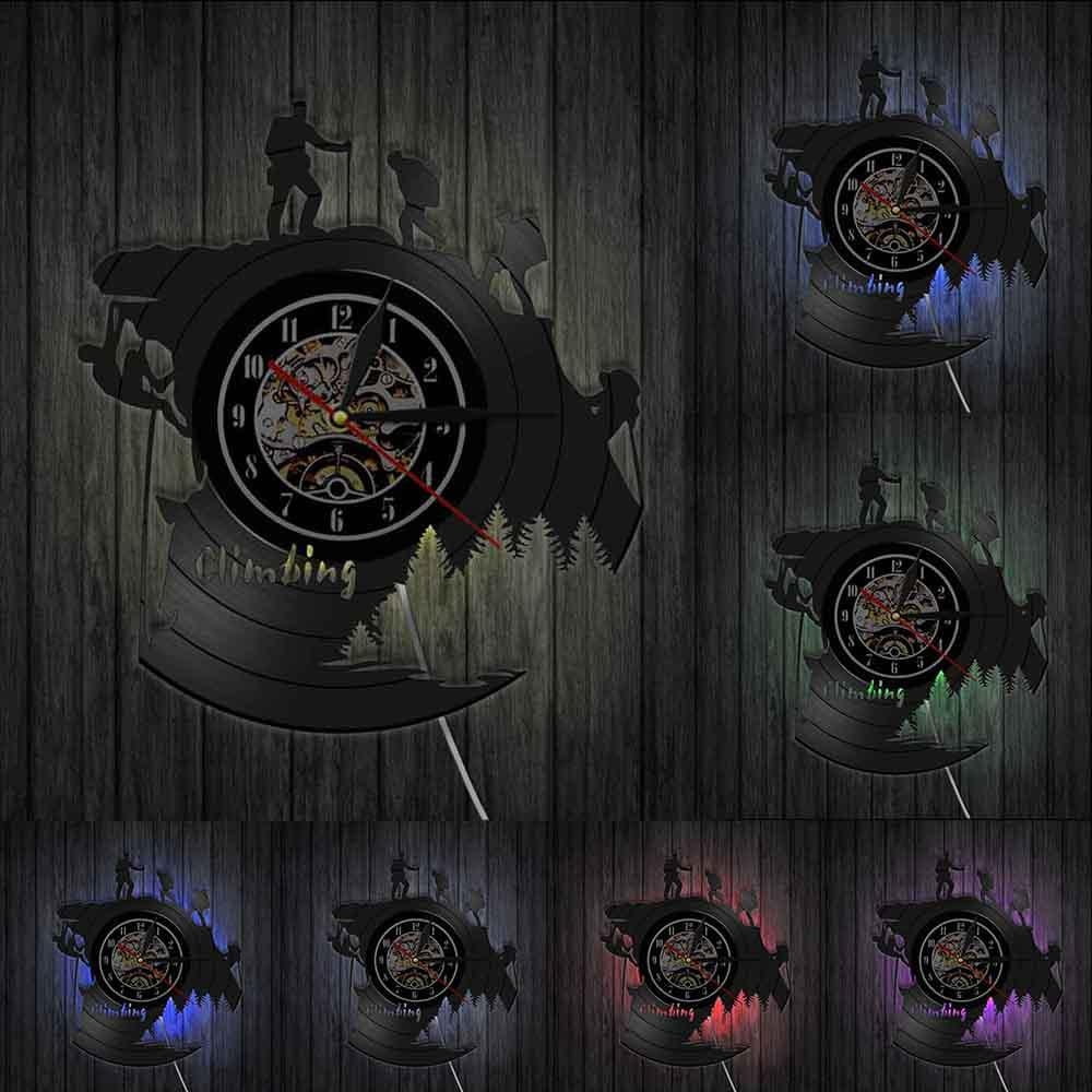 Extreme Adventure Rocking Climbing Wall Clock Climb That Mountain Vinyl ...