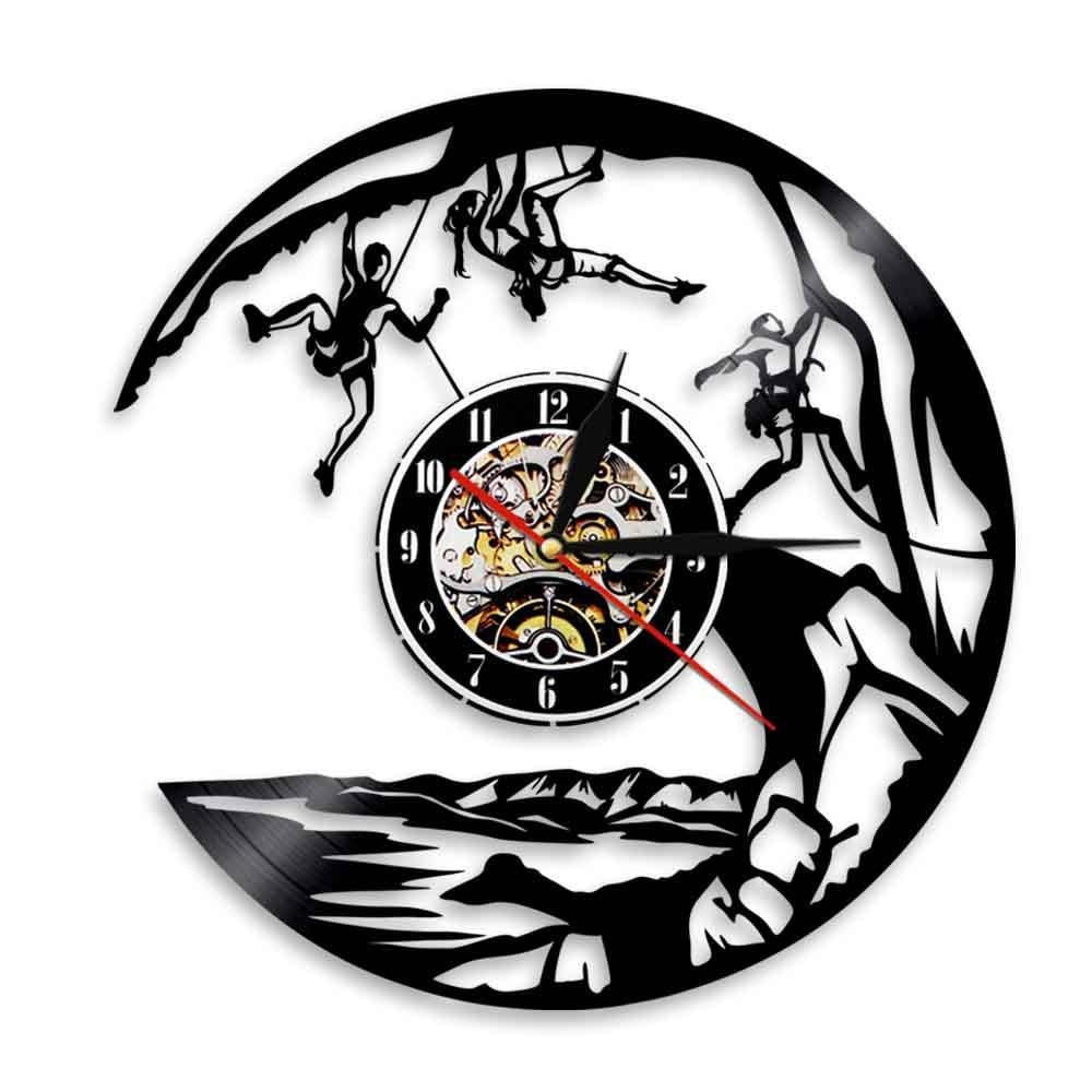Extreme Adventure Rocking Climbing Wall Clock Climb That Mountain Vinyl ...