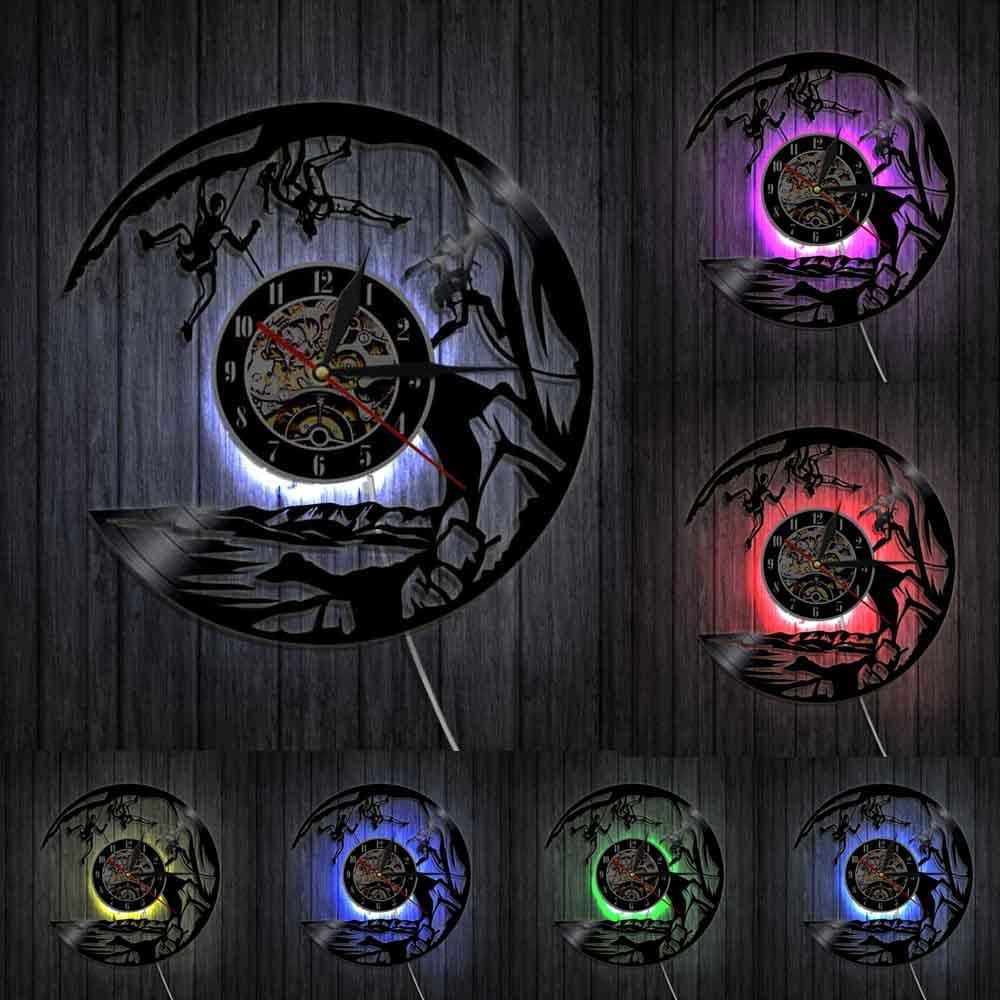 Extreme Adventure Rocking Climbing Wall Clock Climb That Mountain Vinyl ...