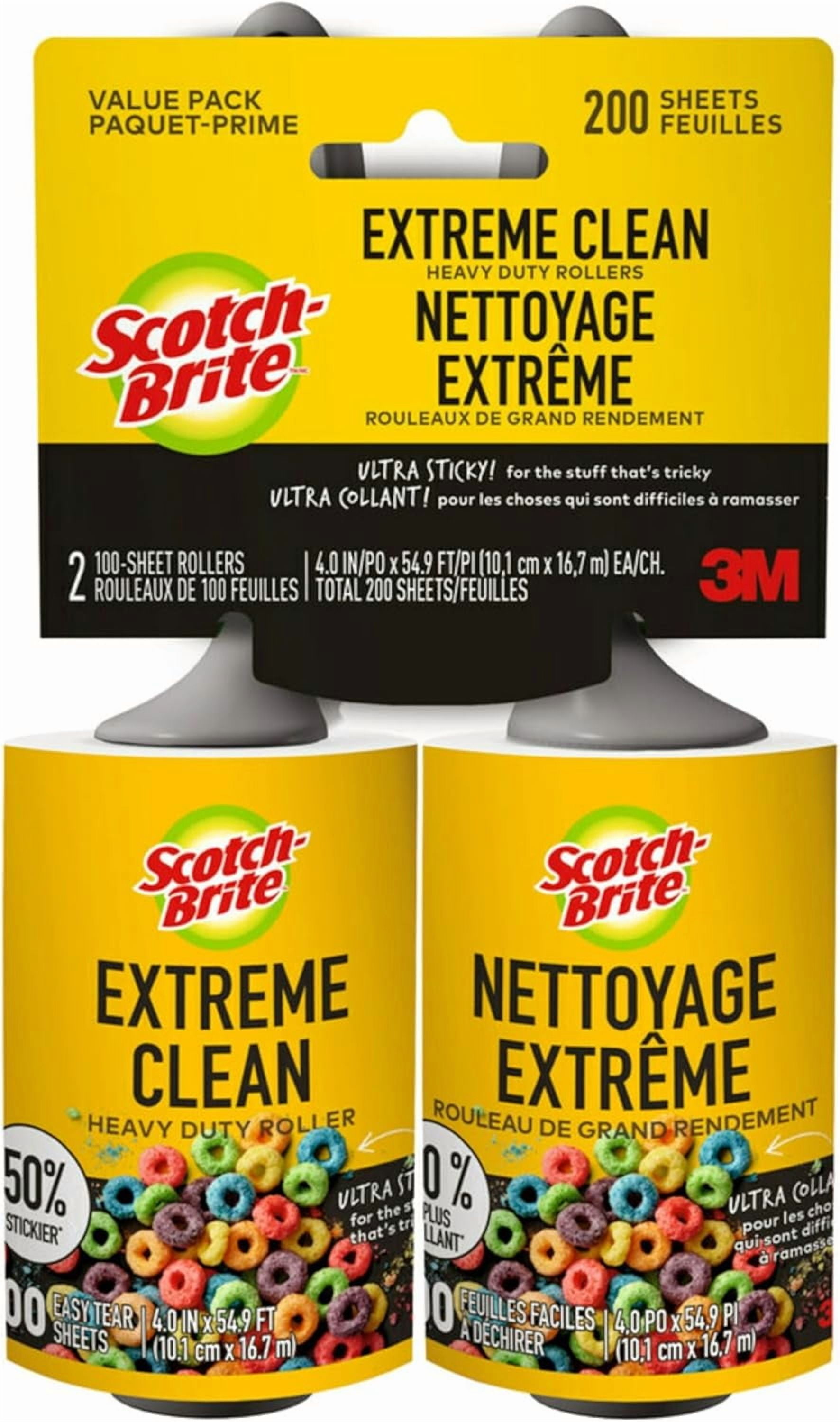 Extreme Clean Lint Roller, 50% Stickier*, Heavy Duty for Removing ...