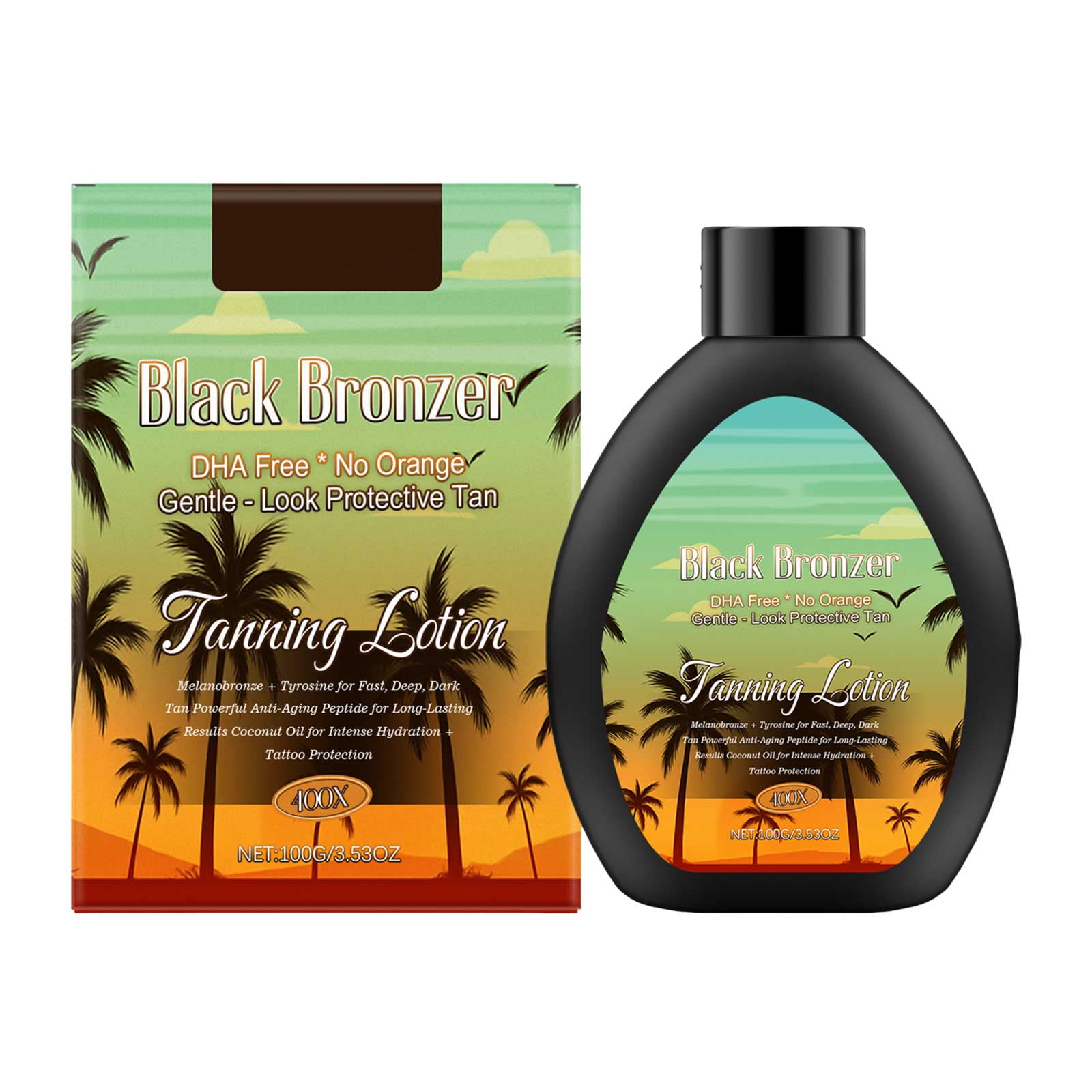 DHA Free Bronzing Lotion for Dark Tan and Tattoo Care - Walmart ...
