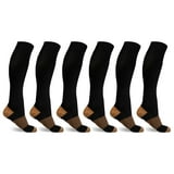 Extreme Fit Copper-Infused High-Energy Unisex Compression Socks, 6 Pack ...