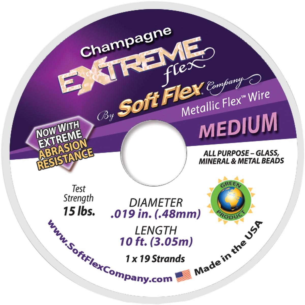 Extreme Flex Wire 19-Strand .019"X10'-Champagne, Pk 2, Soft Flex ...