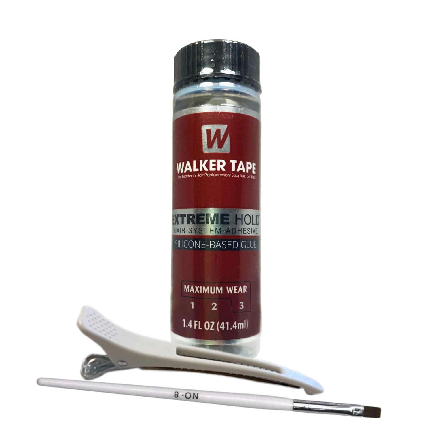 Extreme Hold Wig Glue 1.4oz w/ White Hair Clip Bundle Pack | Waterproof ...