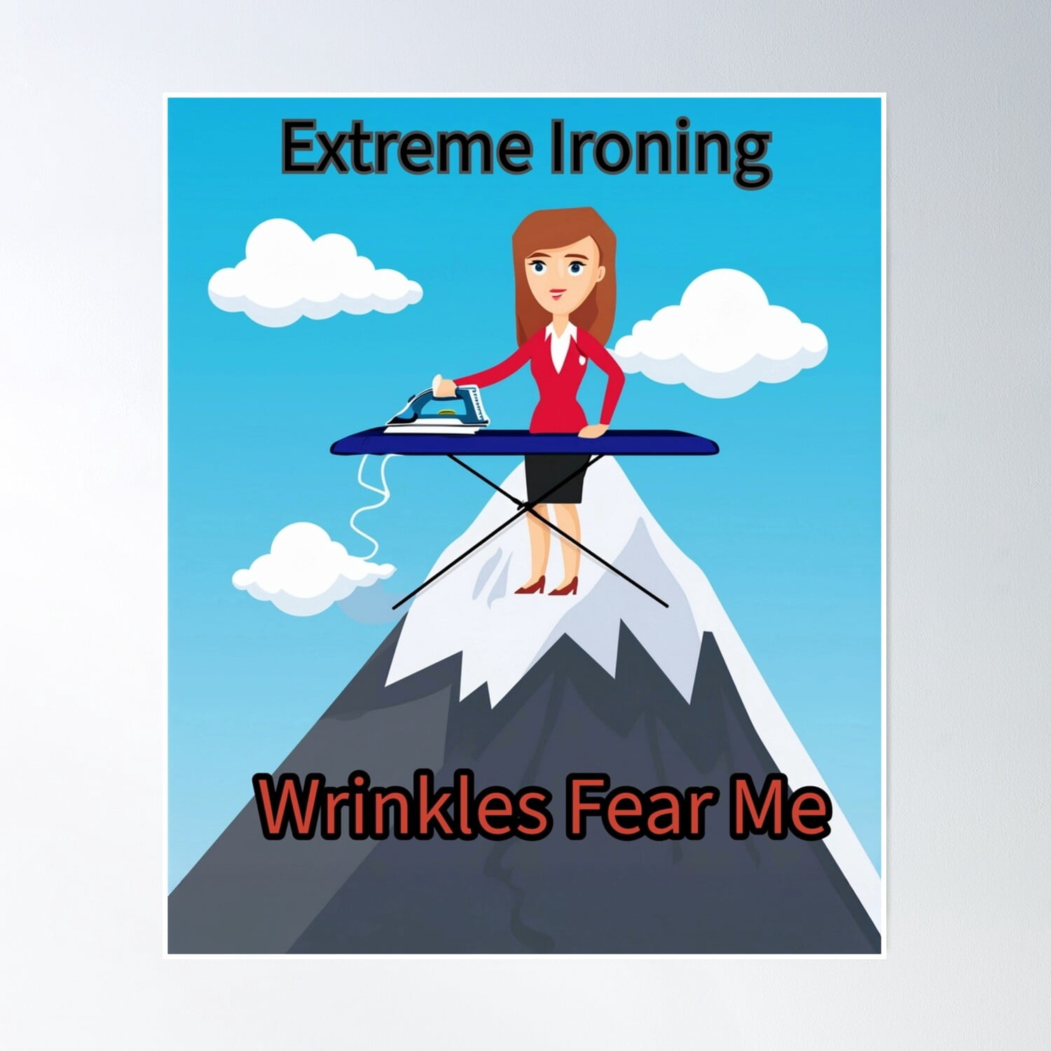 Extreme Ironing Poster Wall Art, Modern Wall Decor, 8x12 UNFRAMED ...