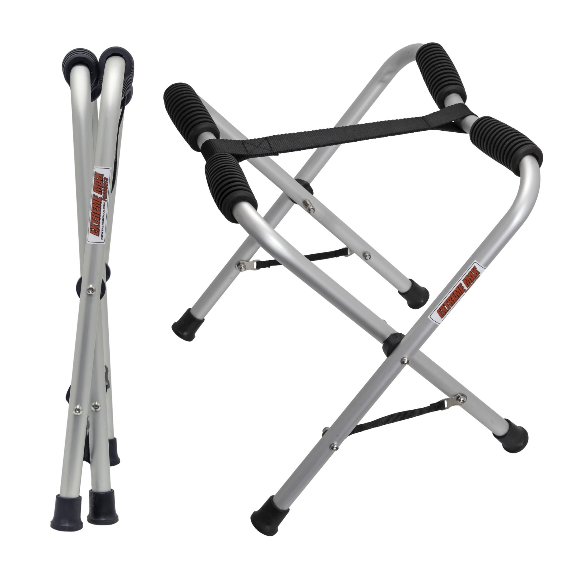 Extreme Max 3006.8684 Portable Folding Kayak Stand - Silver, Pair ...