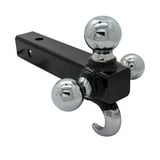 Extreme Max Tri-Ball Trailer Hitch with Tow Hook for 2" x 2" Receiver ...