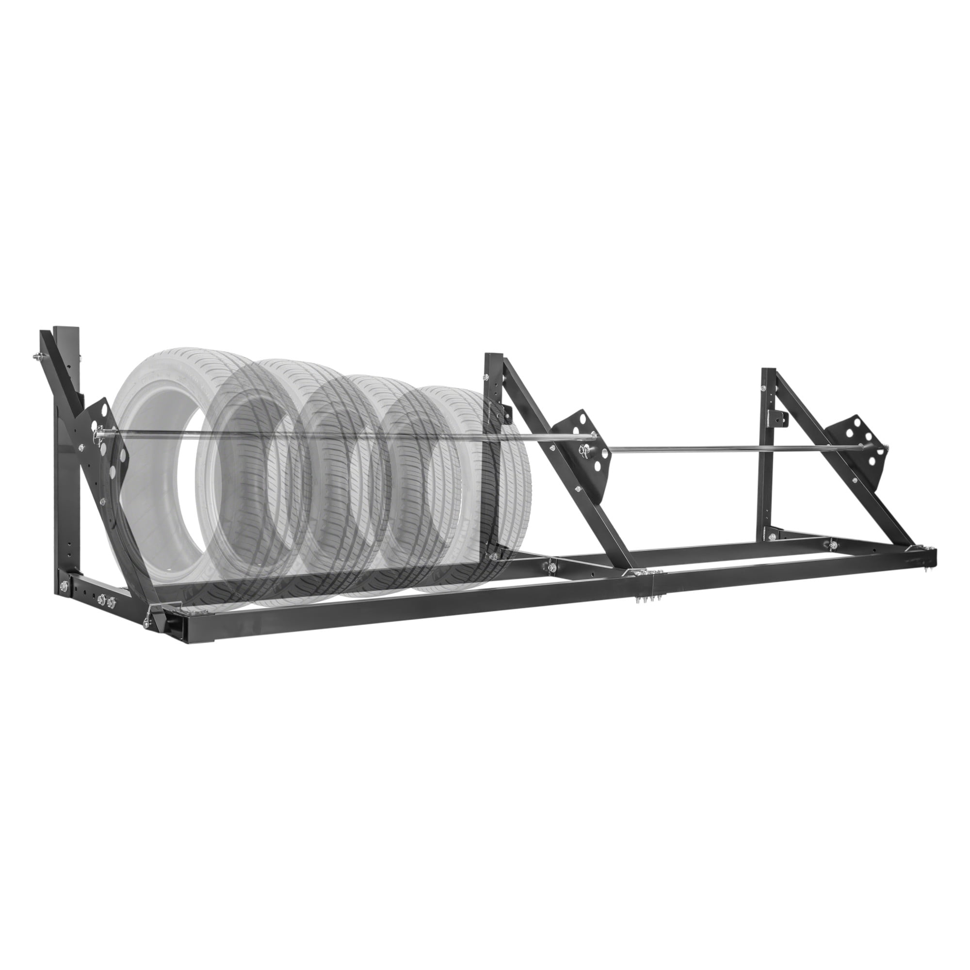 Extreme Max 5001.6467 Wall-Mount Aluminum Fold-Up Tire Rack for Race ...