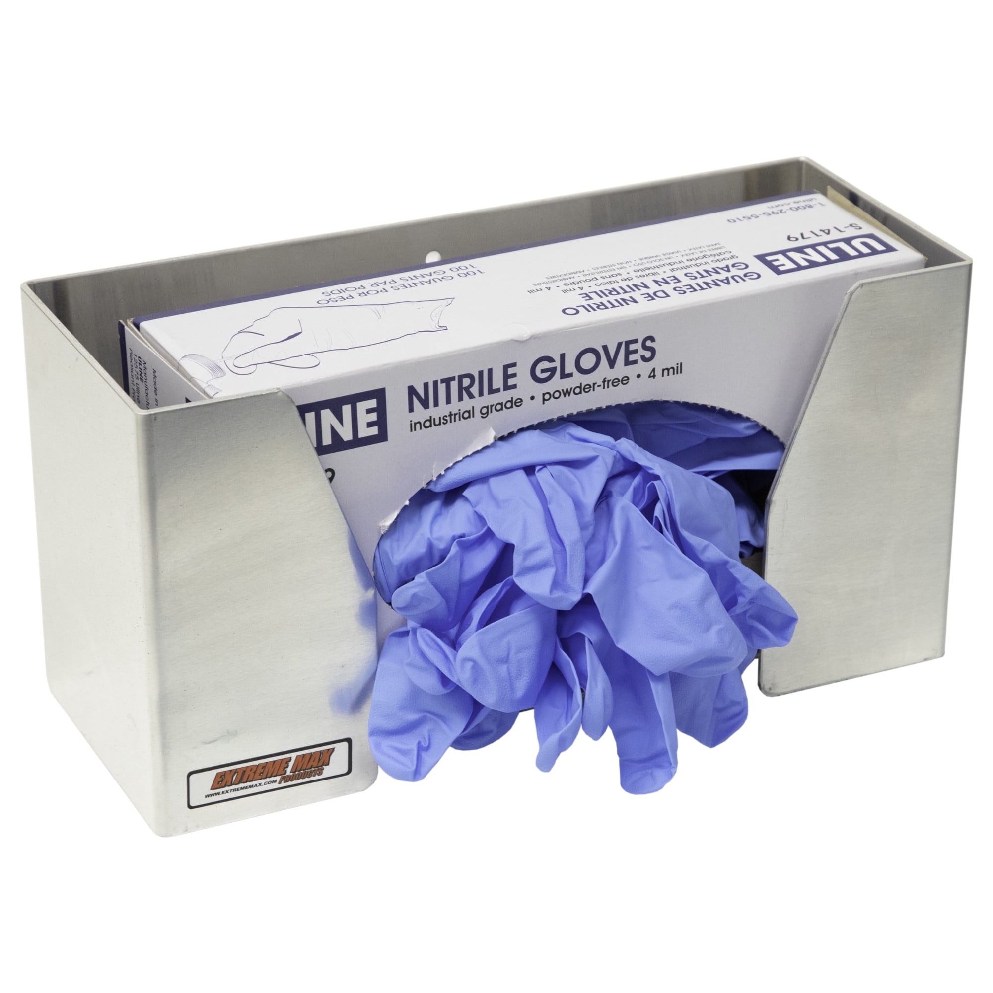 Extreme Max 5001.6655 Wall-Mount Aluminum Disposable Glove Box Holder ...