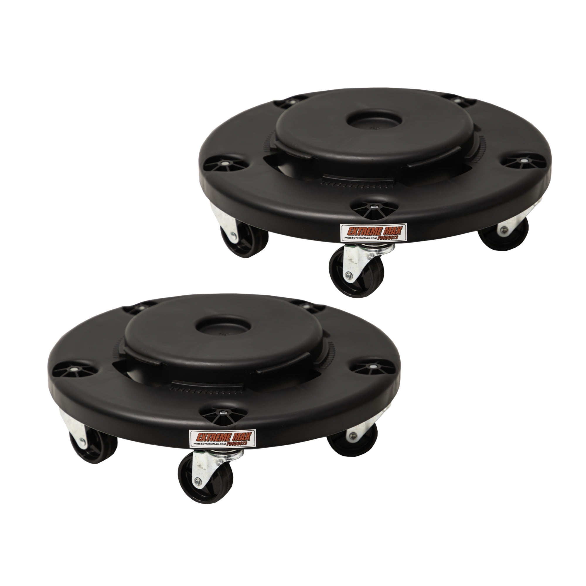 Extreme Max 5001.6832 Trash Can Dolly with Five 3" Rugged Casters for ...