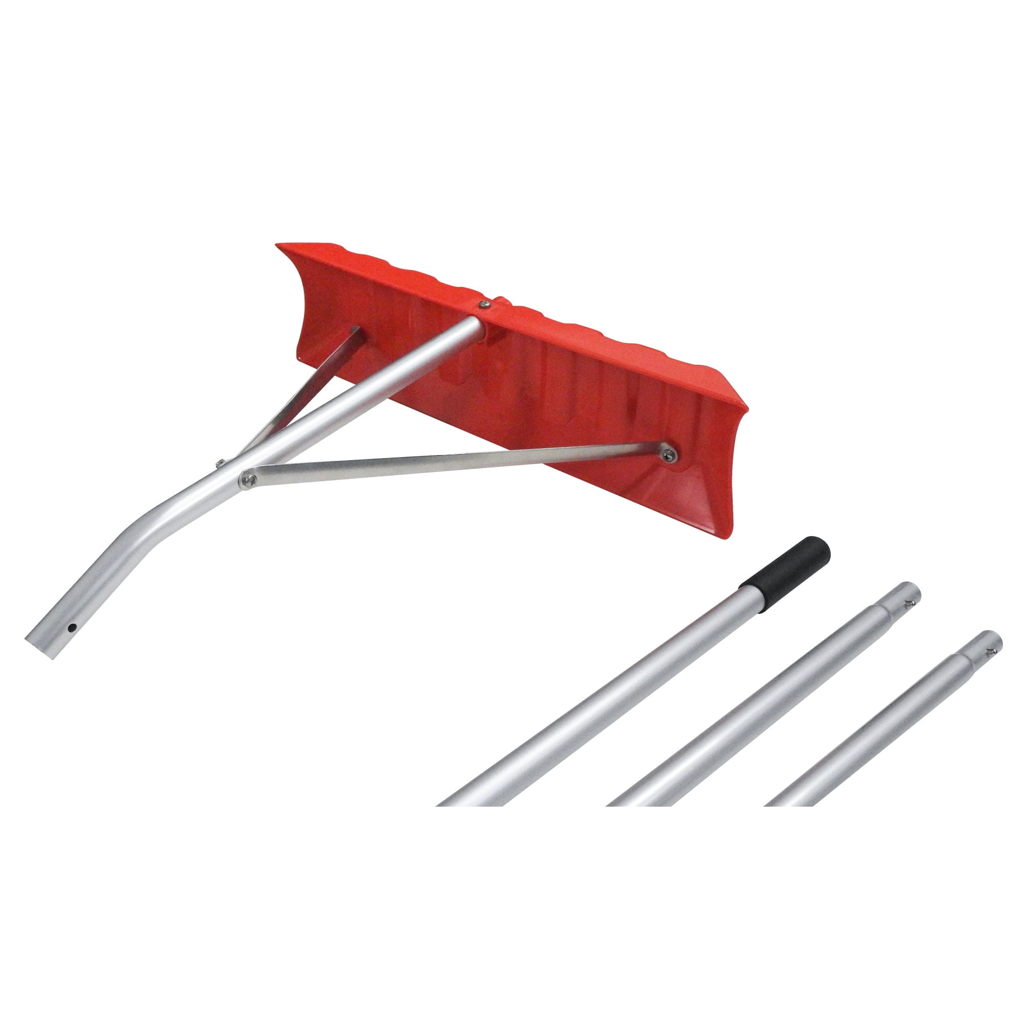 Extreme Max Telescoping Poly Roof Rake - 21' Reach, 23" Blade, Easy ...