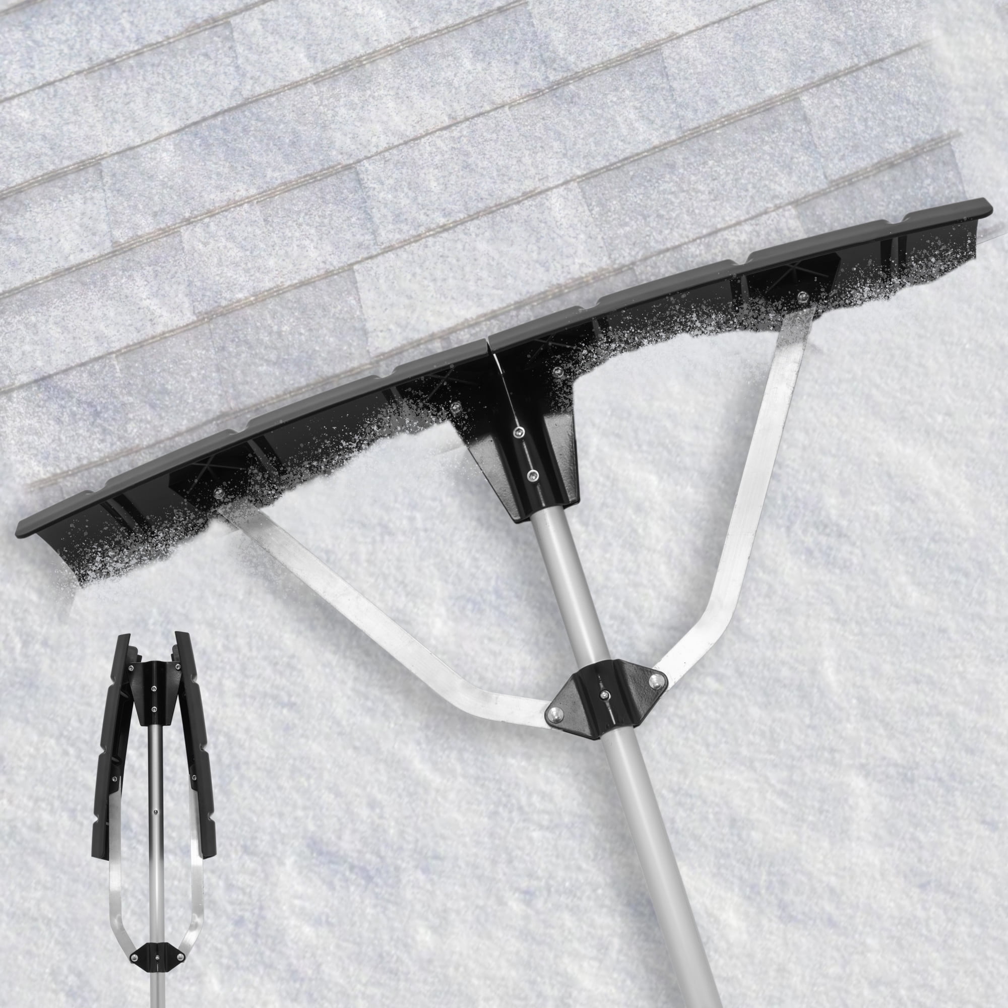 Extreme Max 5600.3292 Expandable Head Roof Rake with 17' Extension ...