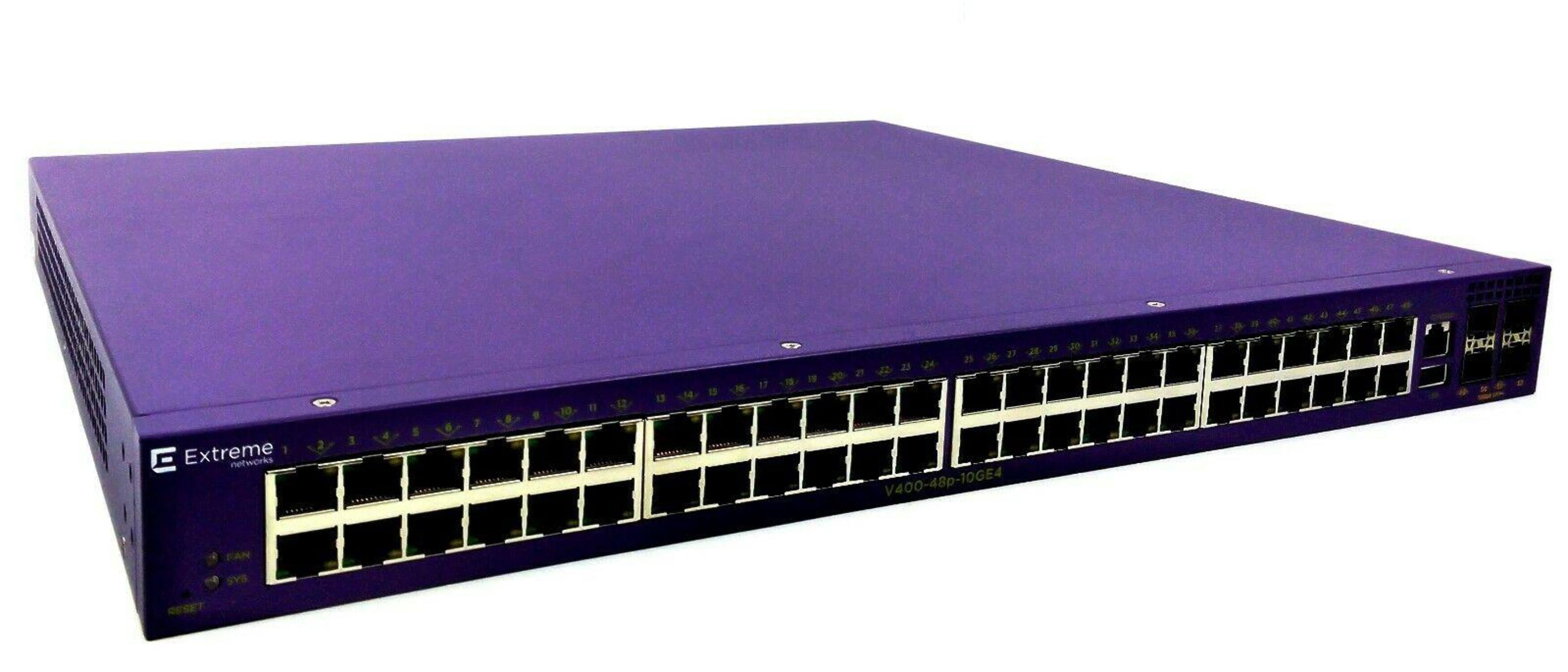 Extreme Networks 18104 V400 Series 48 10-100-1000Base-T PoE Plus ...