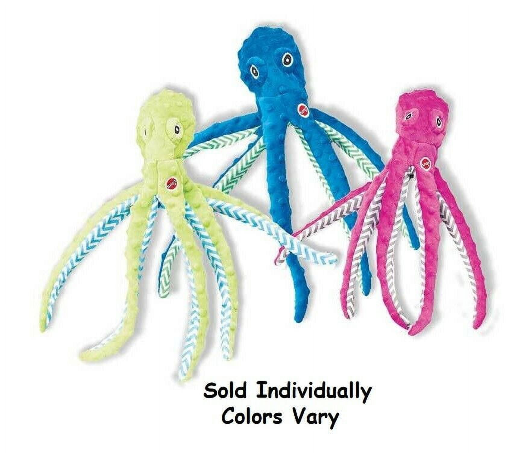 Extreme Octopus Dog Toy Tough Durable Stuffing Free Squeaker Assorted ...