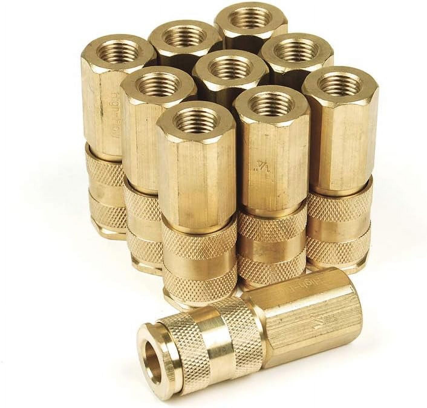 Extreme Performance Series (10 Pack) Hi-Flow (V-Style) Brass Coupler 1/ ...