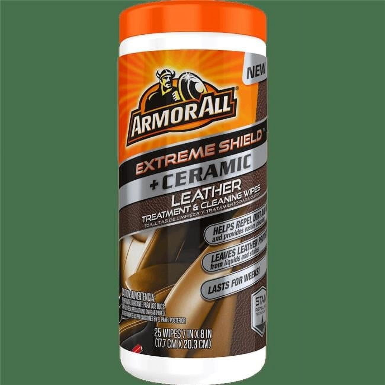 Extreme Shield Ceramic Leather Treatment & Cleaning Wipes, 25 Count ...