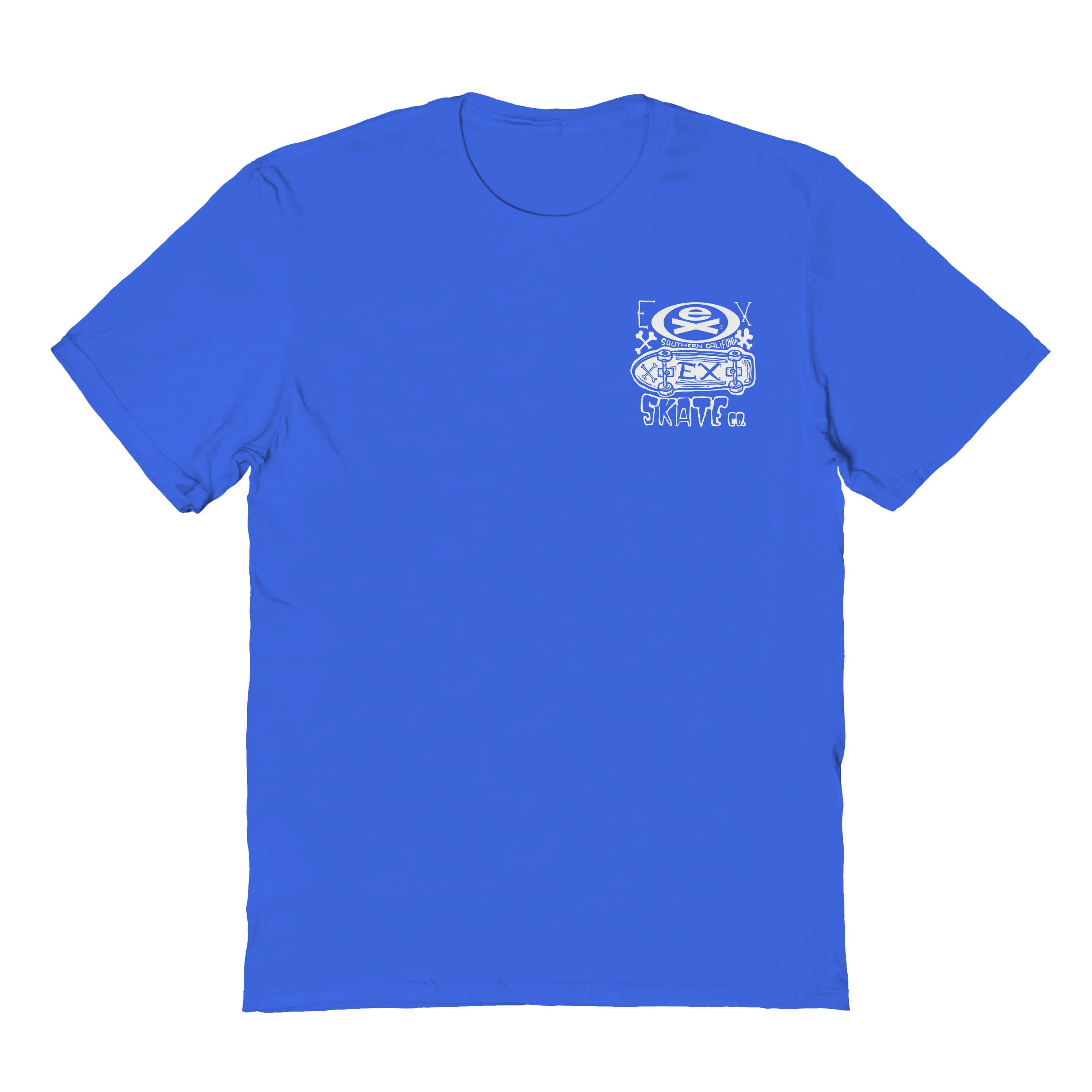 Extreme SoCal Wheels Skate Co Logo Graphic Royal Men's Cotton T-Shirt ...