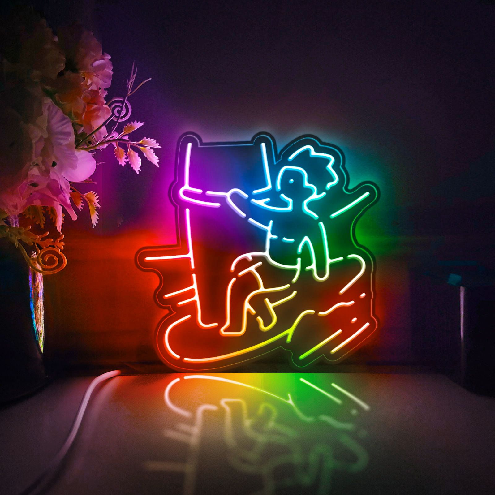 Extreme Sport Surfing Led Light Box, Dimmable Neon-Like Light Signs USB ...
