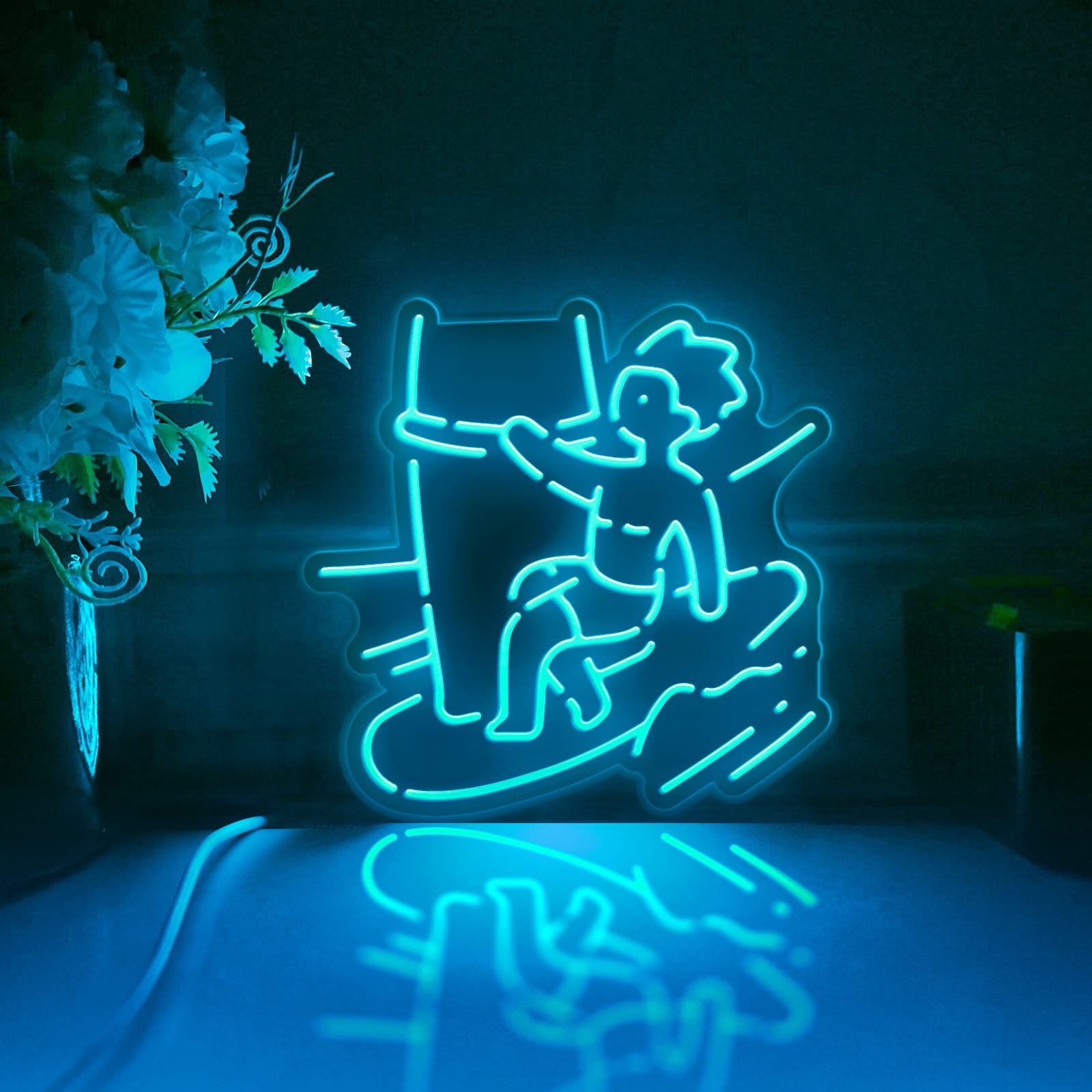 Extreme Sport Surfing Led Light Box, Dimmable Neon-Like Light Signs USB ...