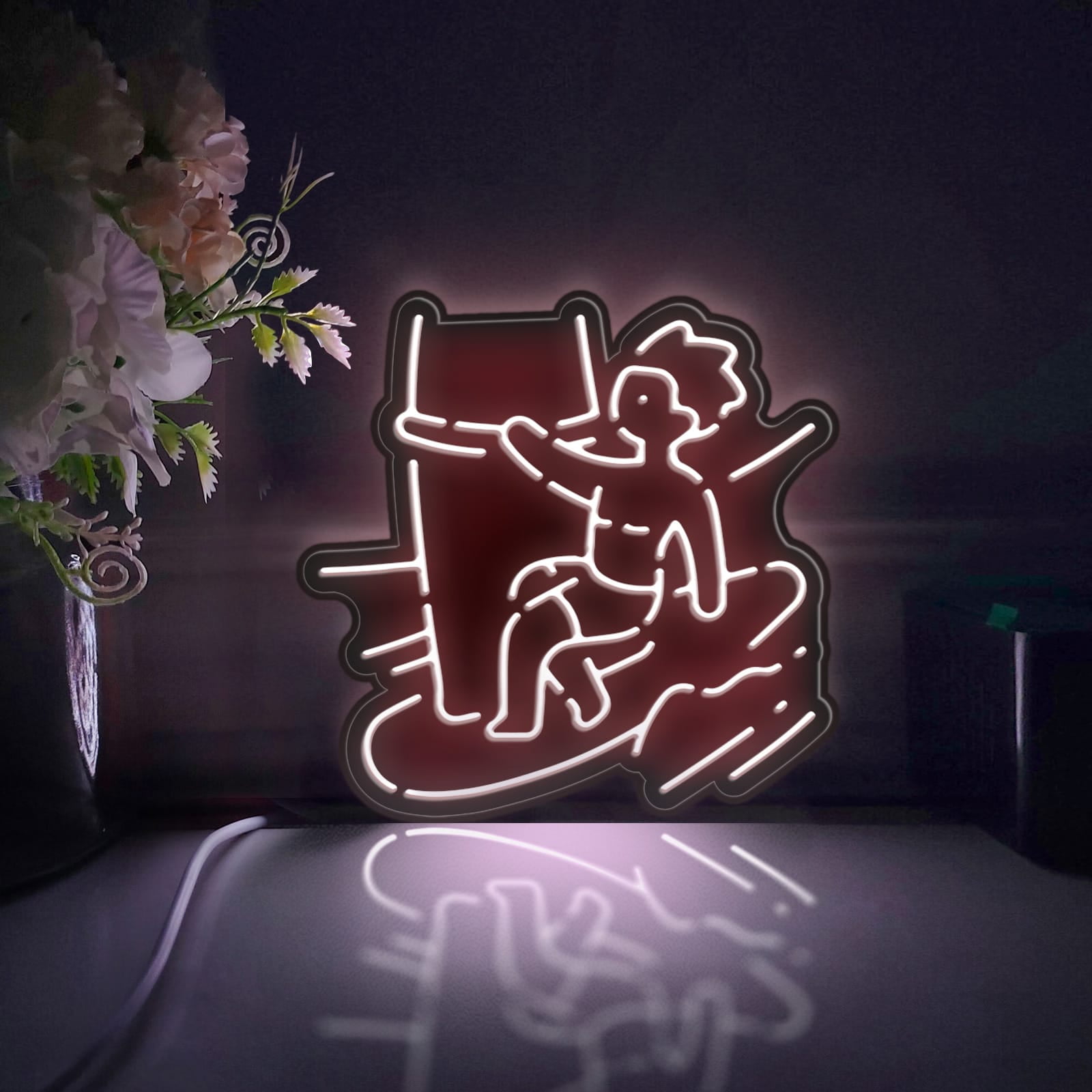 Extreme Sport Surfing Led Light Box, Dimmable Neon-Like Light Signs USB ...