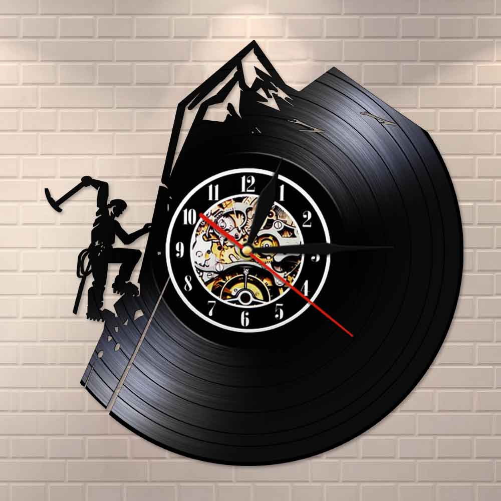 Extreme Sports Mountain Climbing Vinyl Record Clock Hiking Adventure ...
