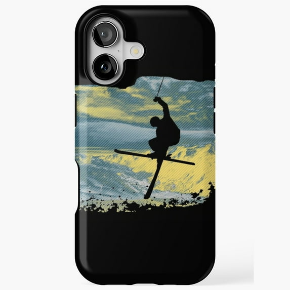 Extreme Sports Skiing Dynamic Alpine Motion Art iPhone Case 17 11 12 13 ...