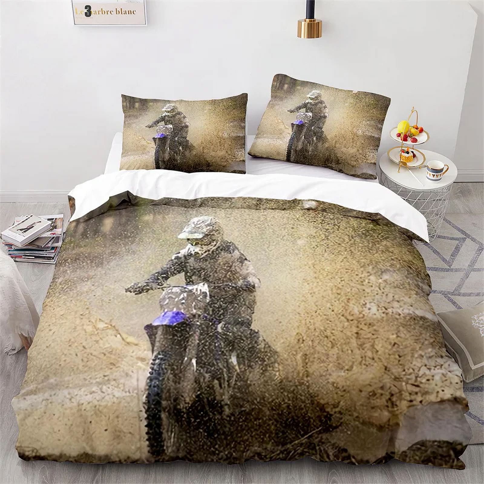Extreme Sports Theme Duvet Cover Dirt Bike Comforter Cover Full King ...