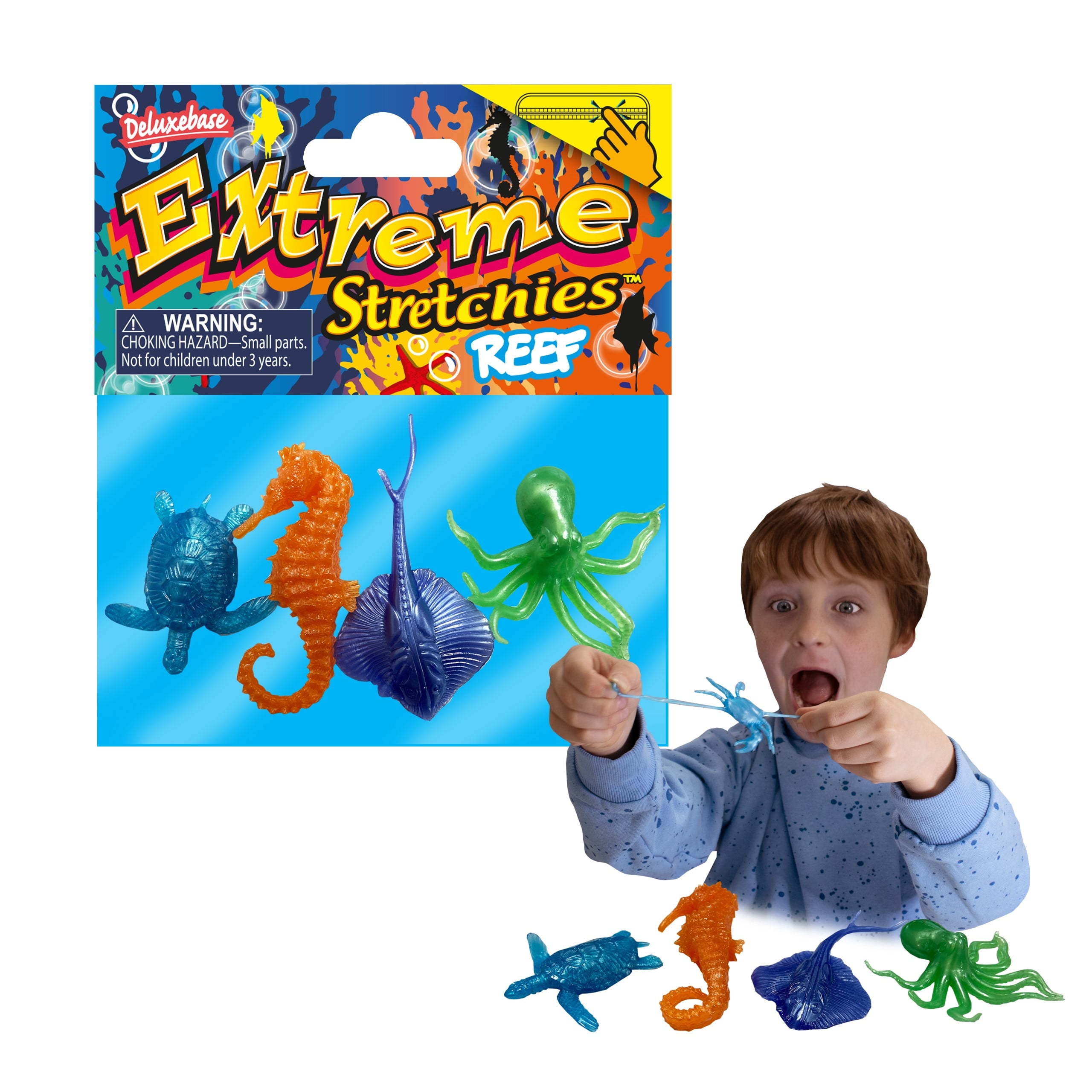 Extreme Stretchies - Reef by Deluxebase | 4pk Sea Life Stretchy Toys ...