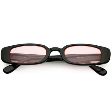 True Vintage Small Frame Rectangle Sunglasses Color Tinted Lens 46mm ...