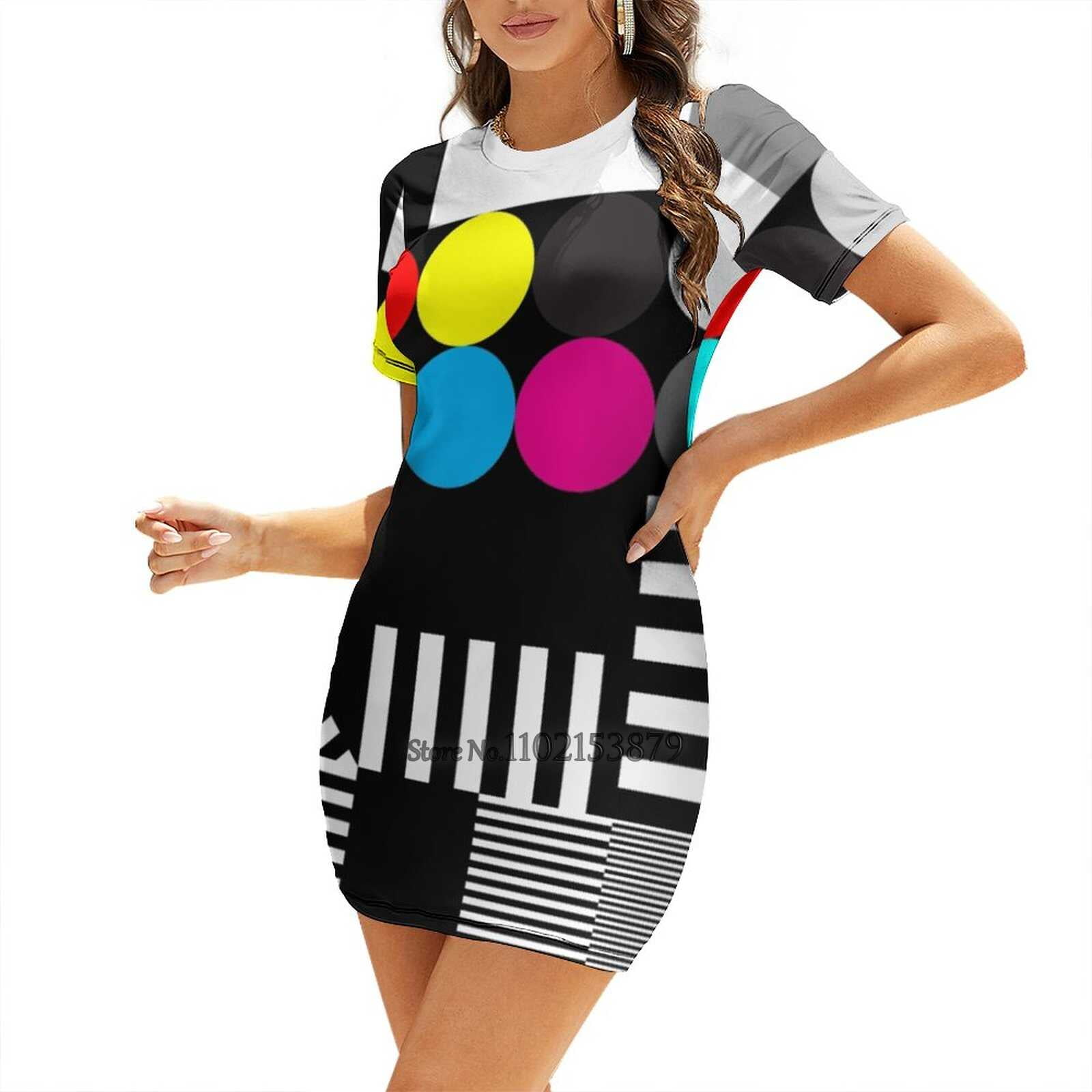 Extreme Tone Test Pattern With Colour Back Lacing Backless Dress Square ...