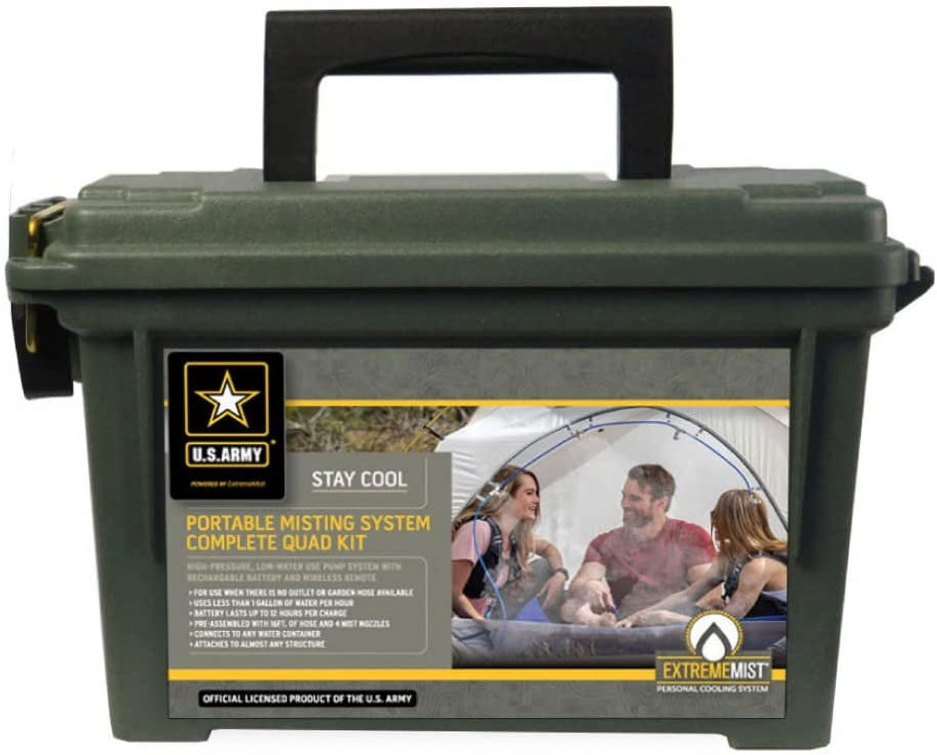ExtremeMist Portable Misting System Army Edition | 4 Nozzles & 16 ft ...
