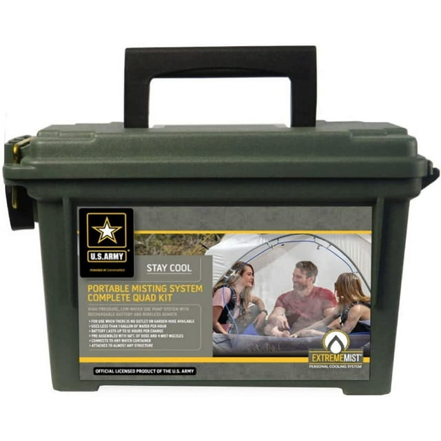 ExtremeMist Portable Misting System Army Edition | 4 Nozzles & 16 ft ...