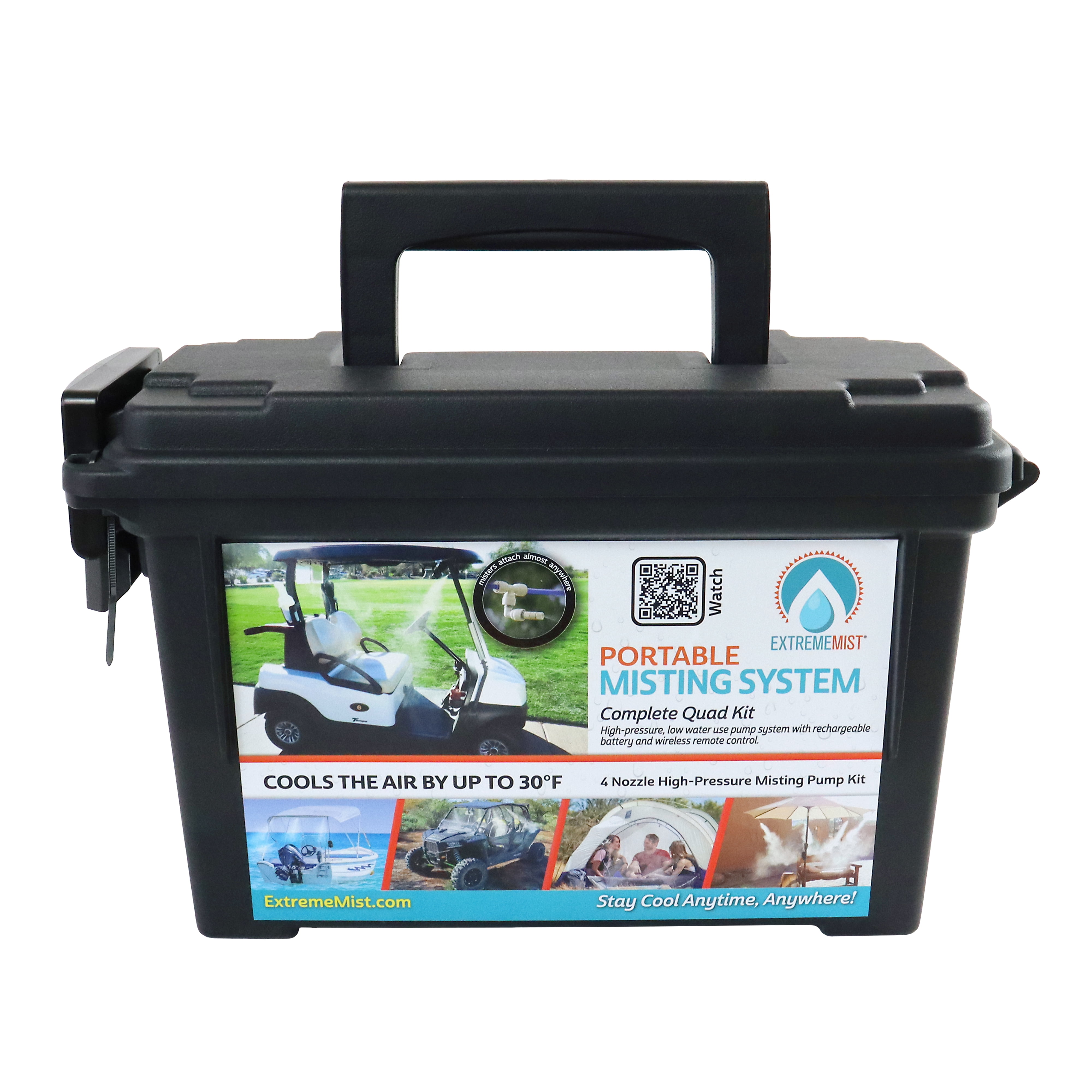 ExtremeMist Outdoor Portable Misting System - Water Spray Pump Kit with ...
