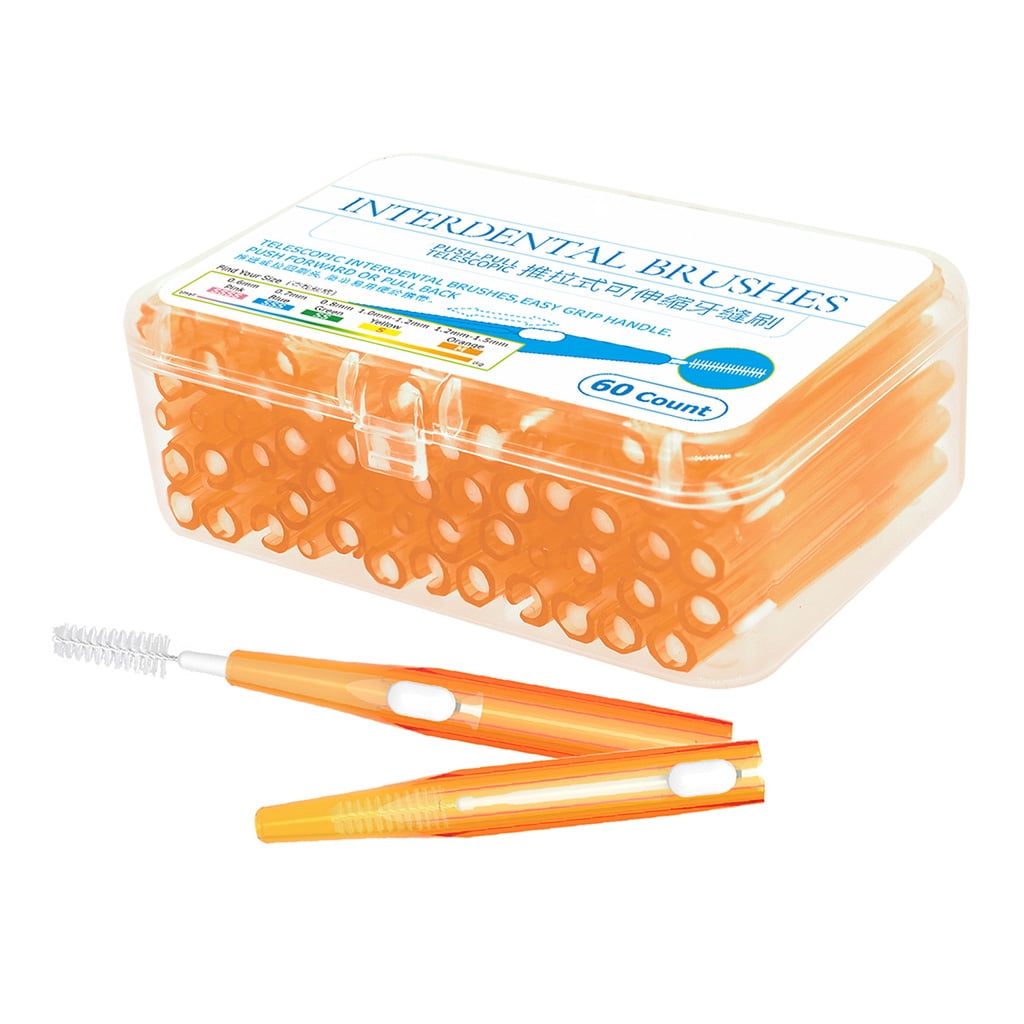 ExtremeWin 60pcs Interdental Brushes, Stainless Steel Wire, Soft Dental ...