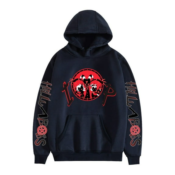 Extremely Evil Boss Graphic Print Hoodie, Oversized Pullover Sweatshirt ...