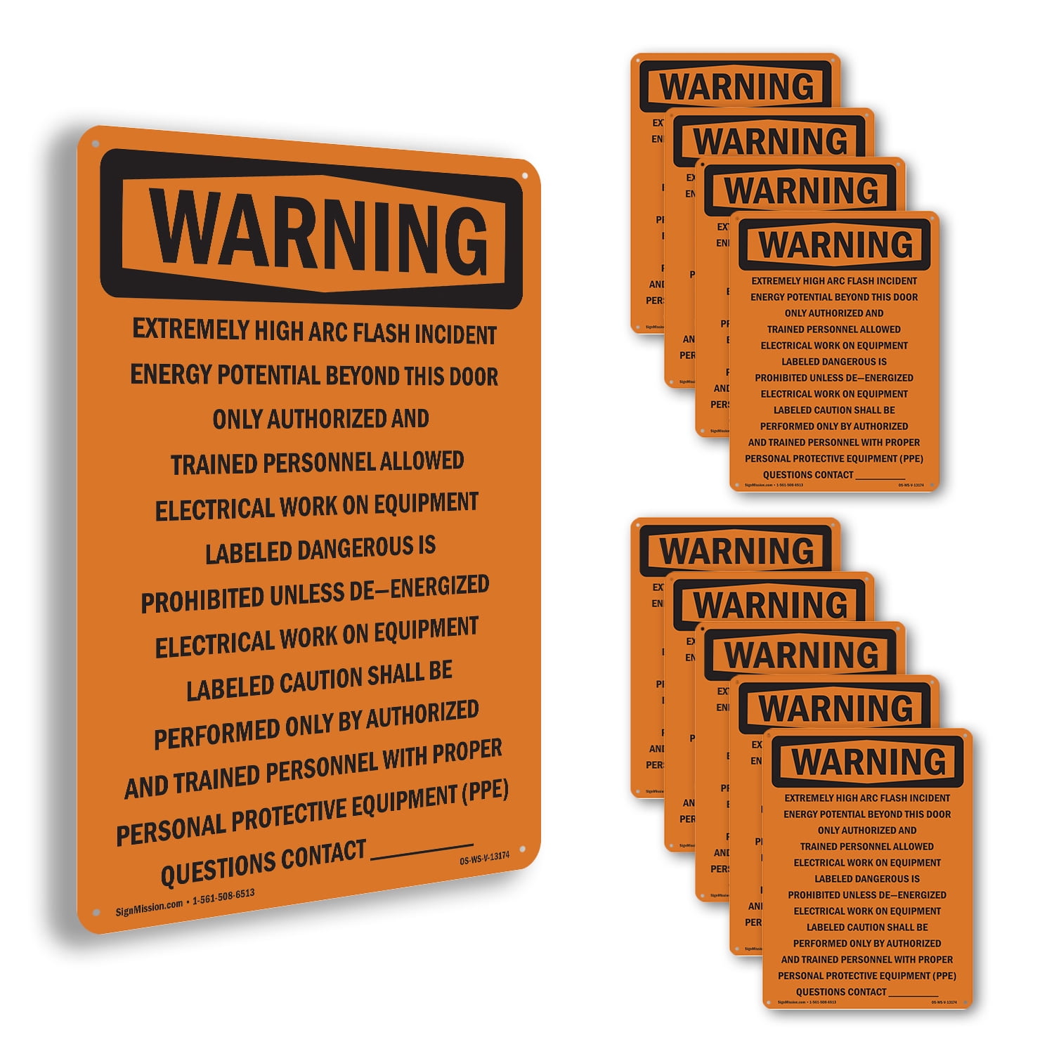 Extremely High Arc Flash Incident OSHA WARNING Aluminum Sign 24 Inch x ...