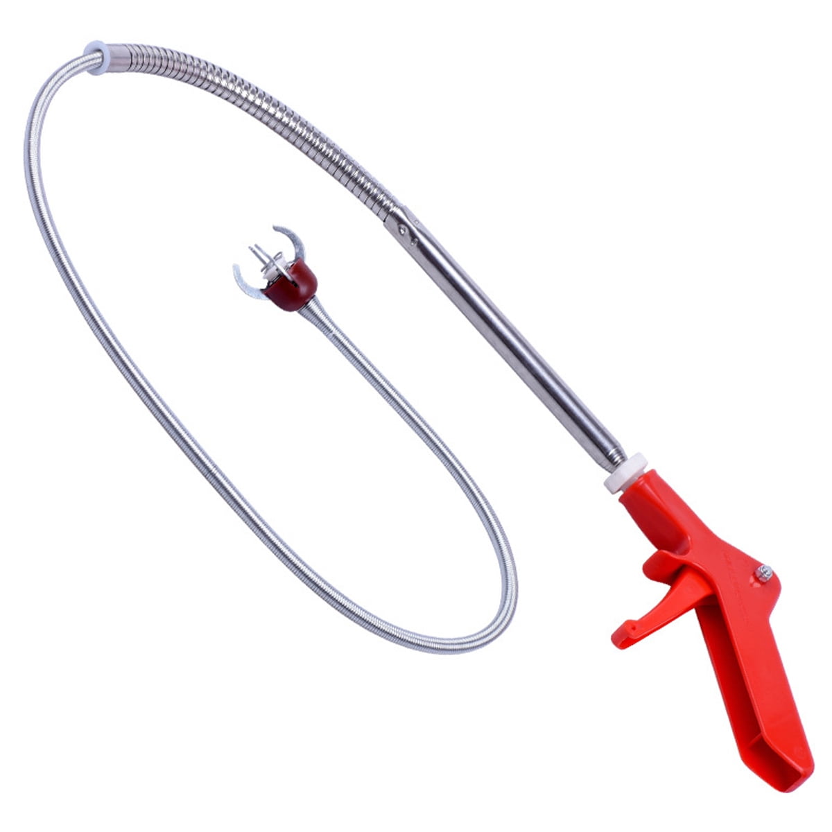 Strong Grip Flexible Spring Bendy Tool For Shower, Red Handle Operated ...