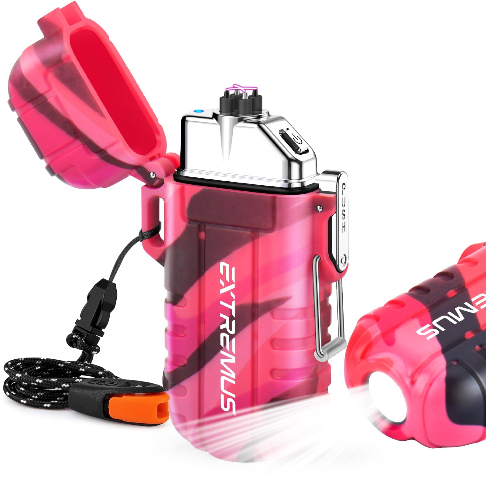 Extremus Blaze 360 Rechargeable Electric Lighters, Dual Arc Lighter ...