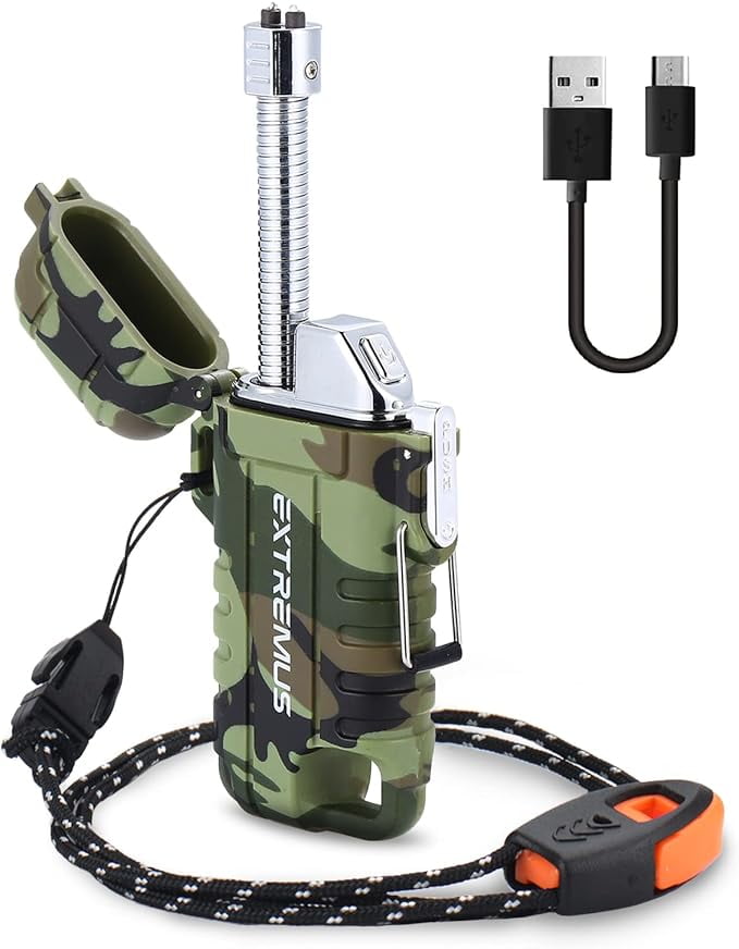 Extremus Blaze 360 Rechargeable Electric Lighters, Dual Arc Lighter ...