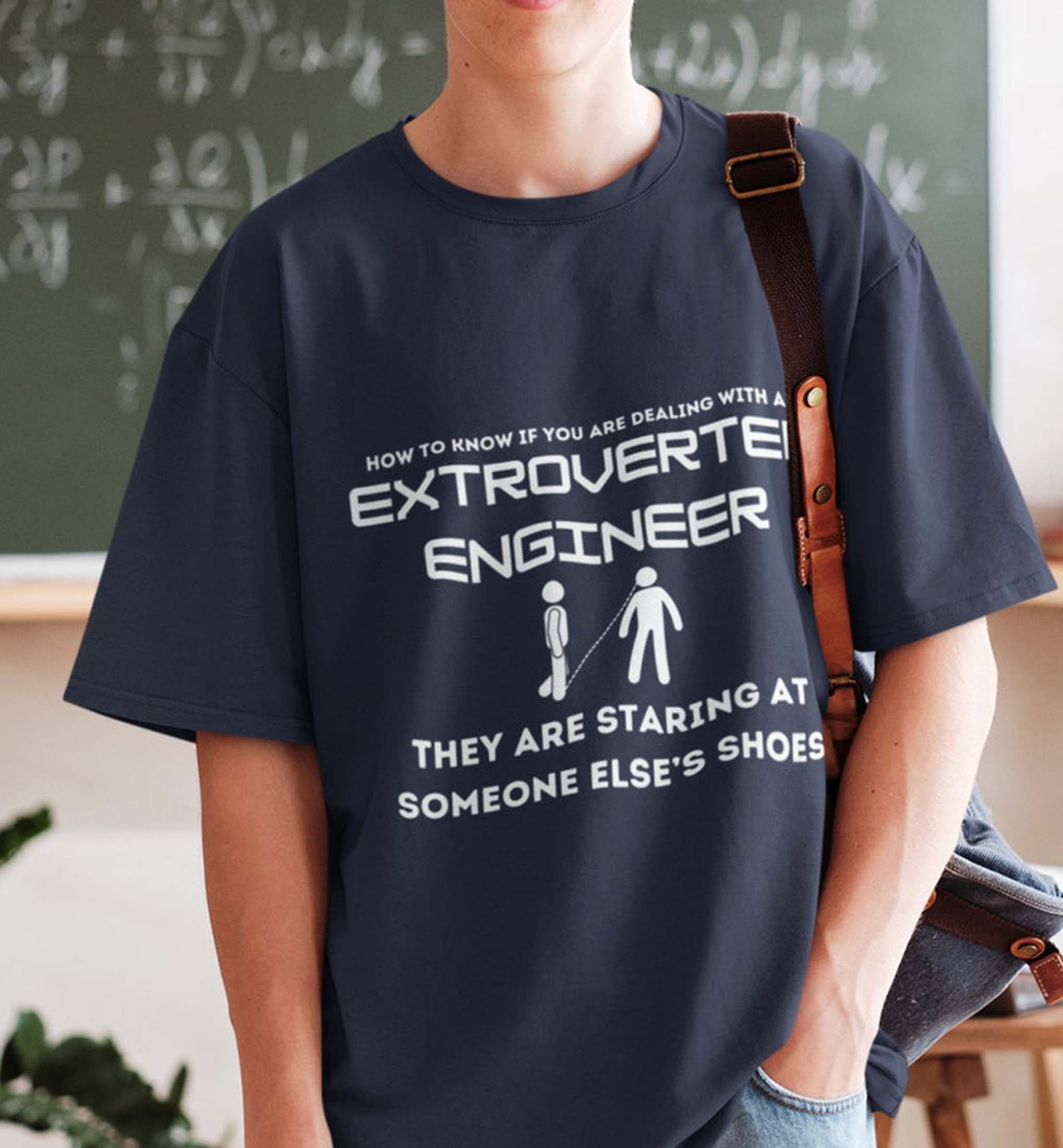 Extroverted Engineer short sleeve shirt science pun engineering joke ...