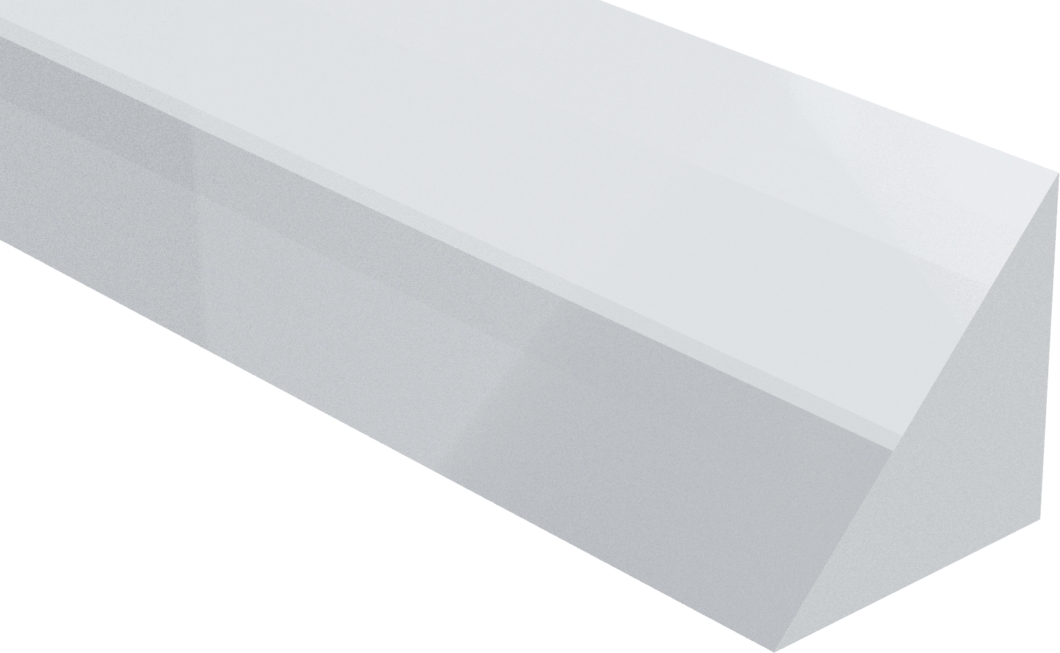 Extruded Acrylic Plexiglass Triangle Rod, Isosceles, 0.125" x 0.125" x ...