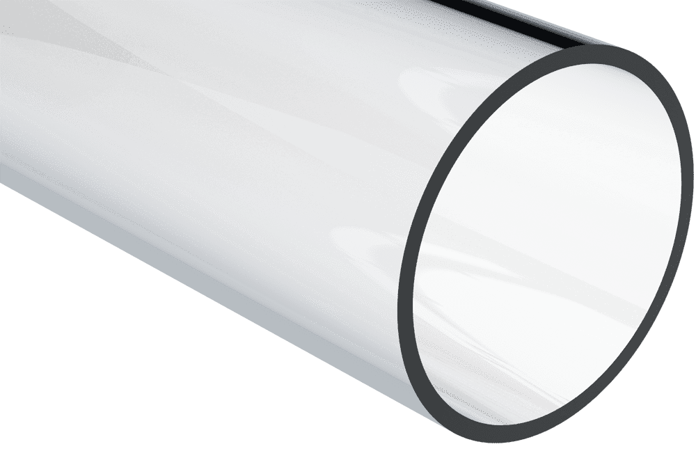 Plastic-Craft Extruded Acrylic Rigid Round Tube, Clear, 1" ID x 1-1/4 ...