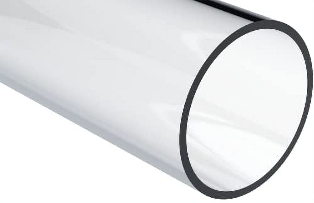 Extruded Acrylic Rigid Round Tube, Clear, 5-1/4" ID x 5-1/2" OD x 12" L ...