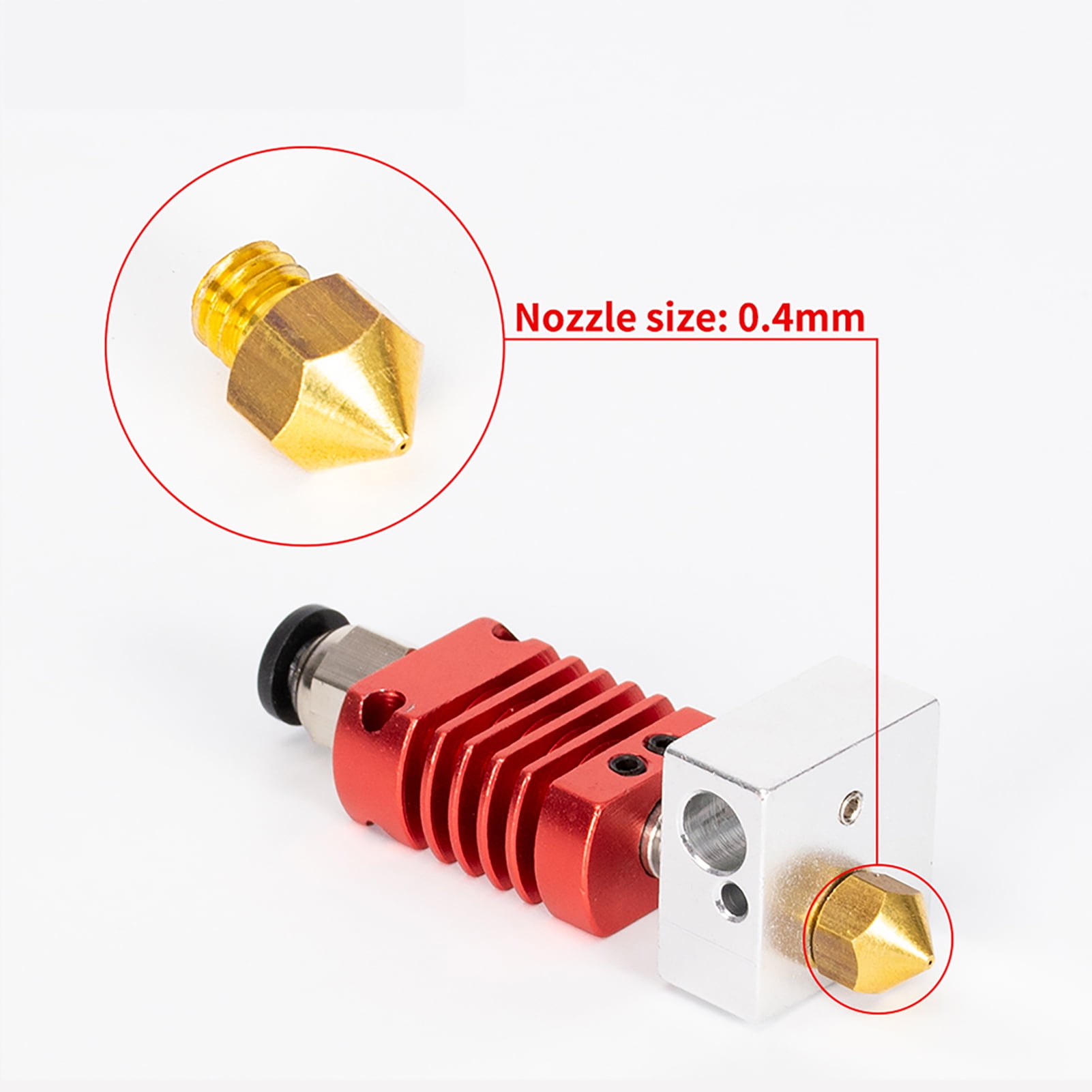Extruder,With Block Nozzle Ohm Thermistor Ptfe 100k Ohm Thermistor ...