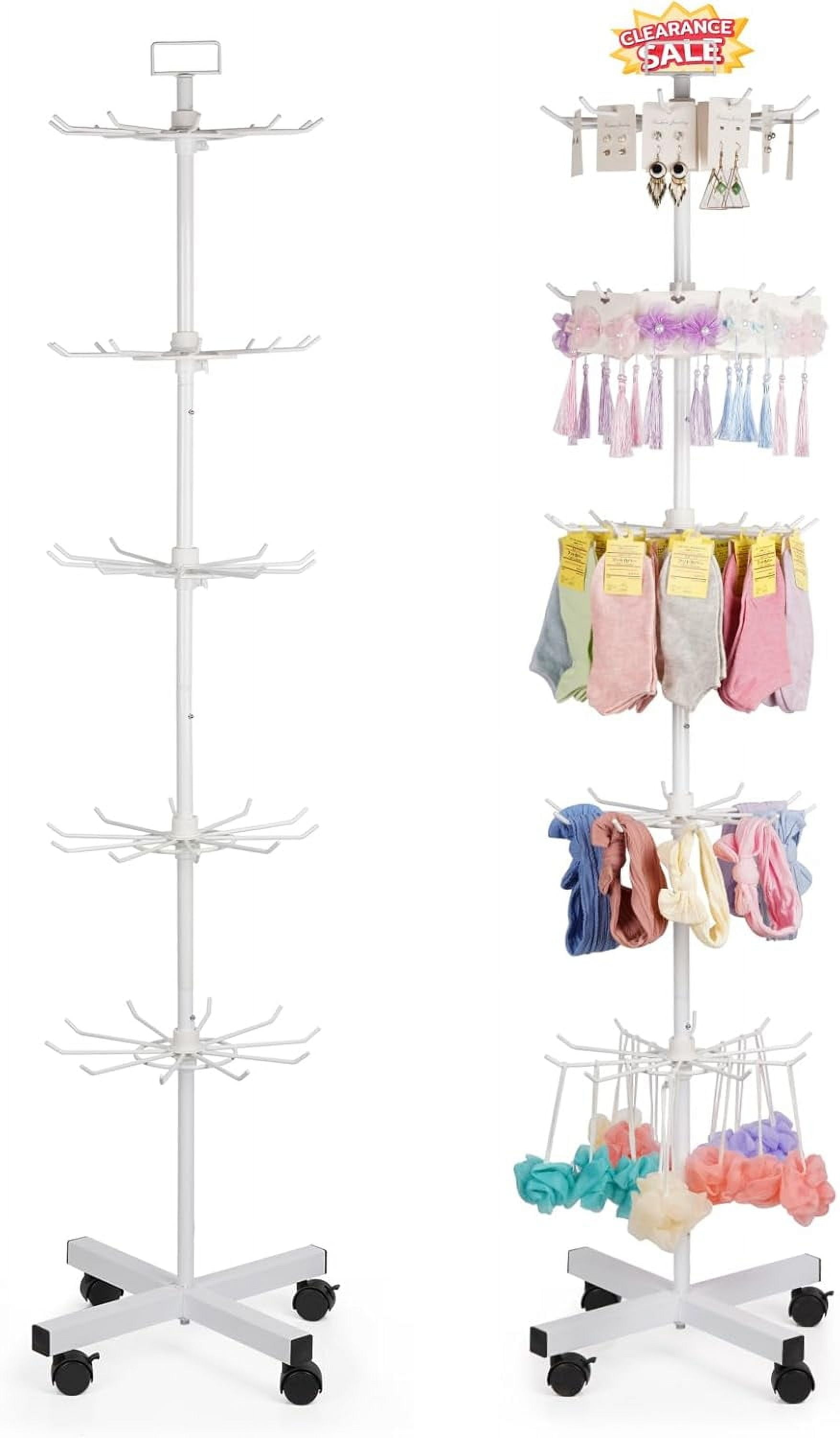 Exttliy Retail Display Stand Store Display Rack 5 Tier Metal Spinning ...