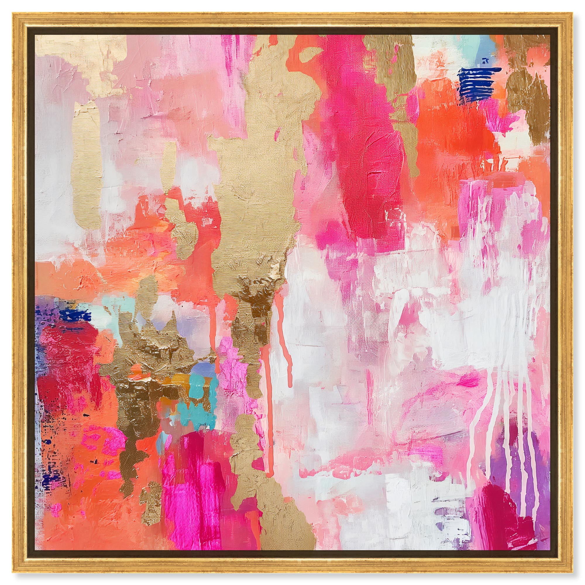 Exuberant Hues III Canvas Colorful Spring Art by Art Remedy, Gold Frame ...