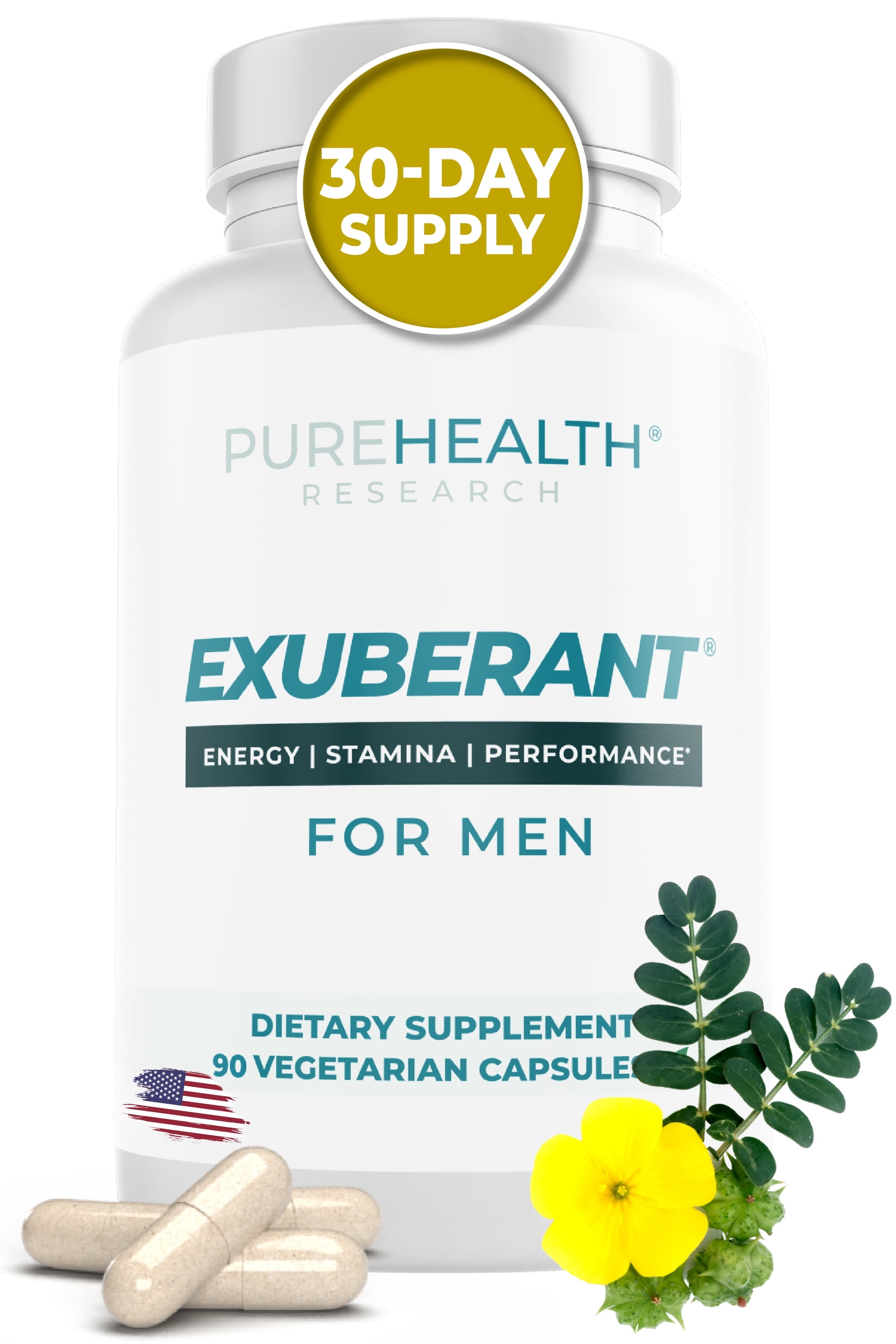 PureHealth Research Testosterone Booster for Men, Energy & Mood ...