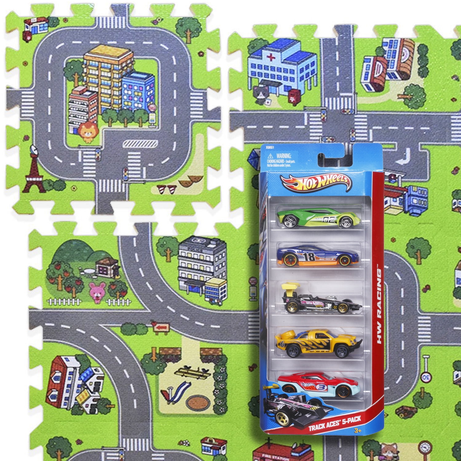 Exultimate Toddler Floor Puzzle Play Mat Road Toy, Multicolor - Walmart.com
