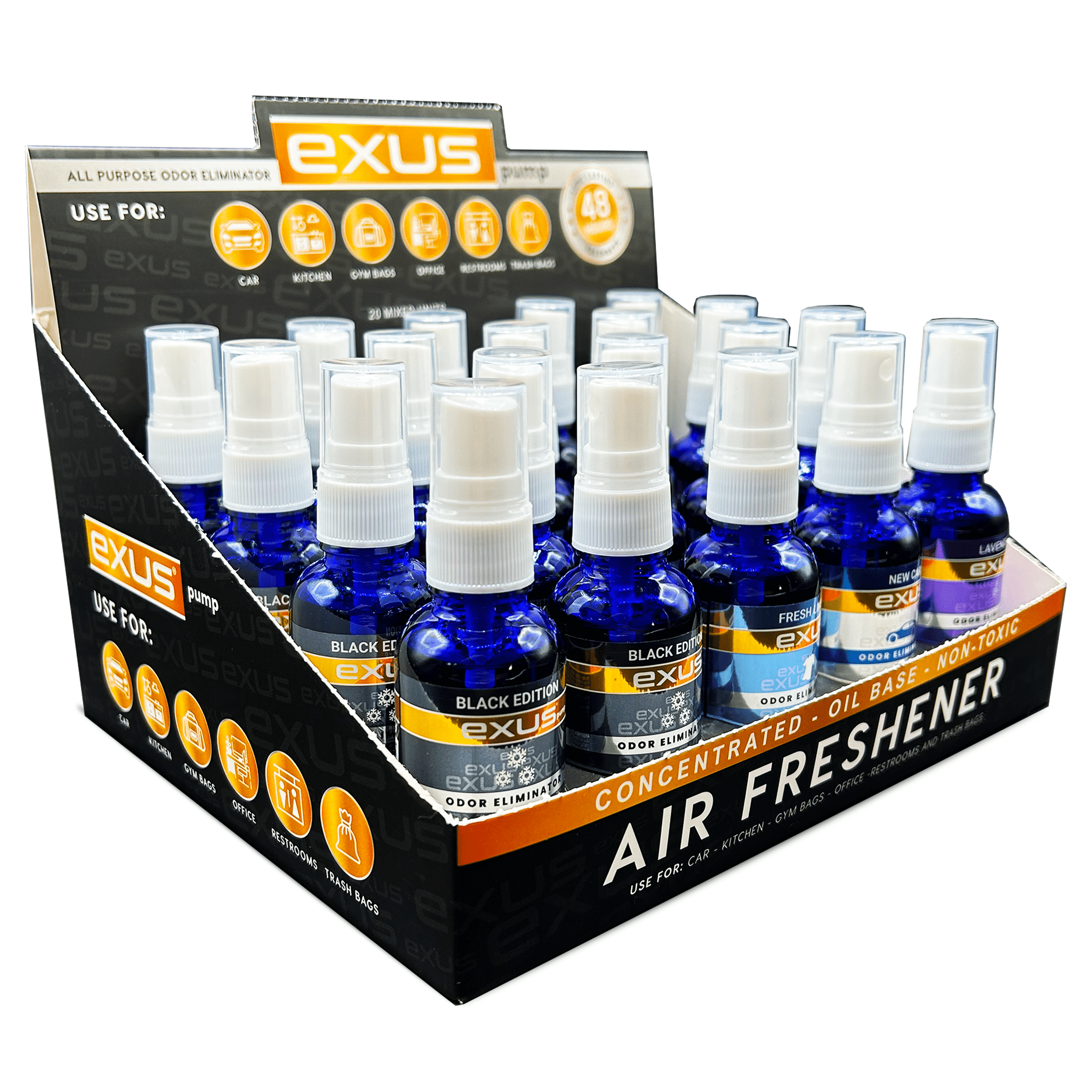 Exus Pump Concentrated Oil Based Spray Odor Eliminator & Air Freshener ...